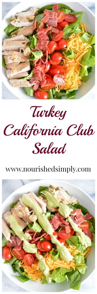 Turkey California Club Salad - Nourished Simply
