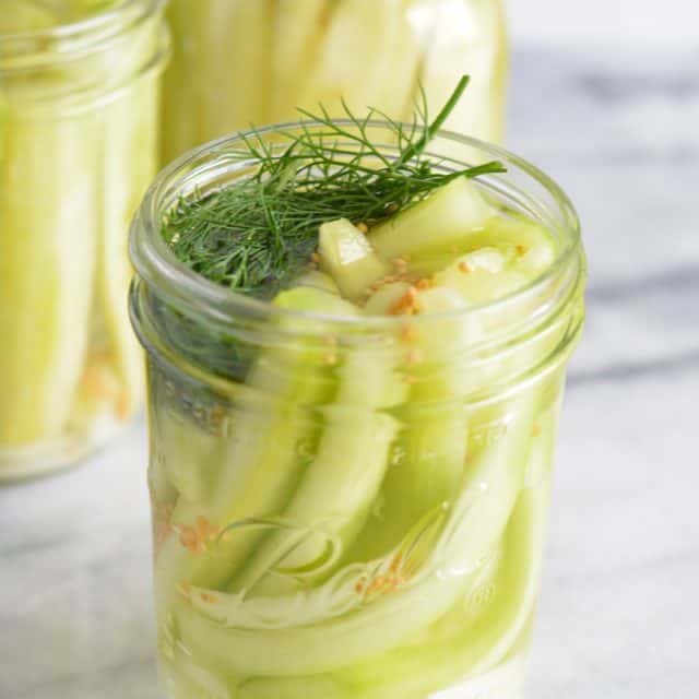 Homemade German Pickles - Senfgurken - Nourished Simply